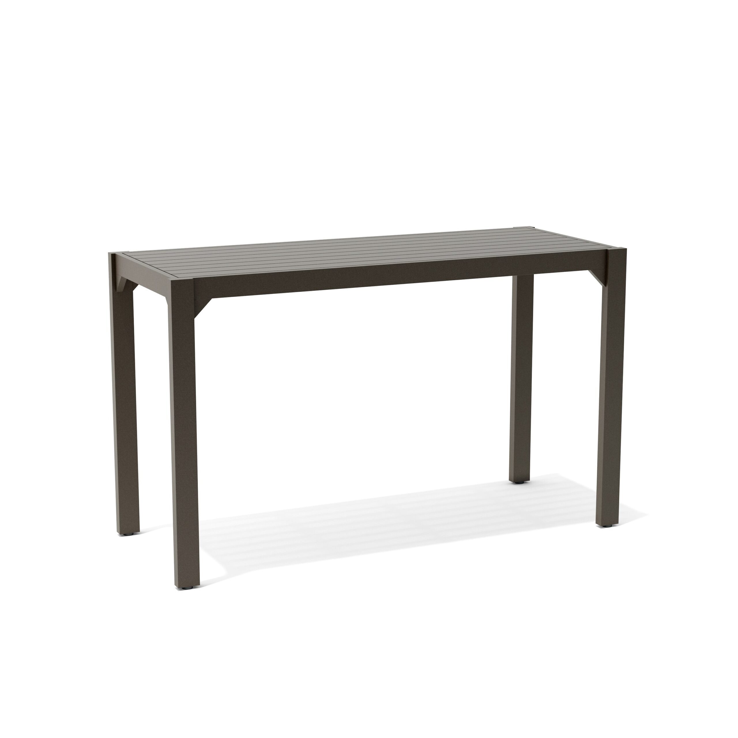 Walters Outdoor, Gladstone Dining Table - Slatted Metal Top (30in ...